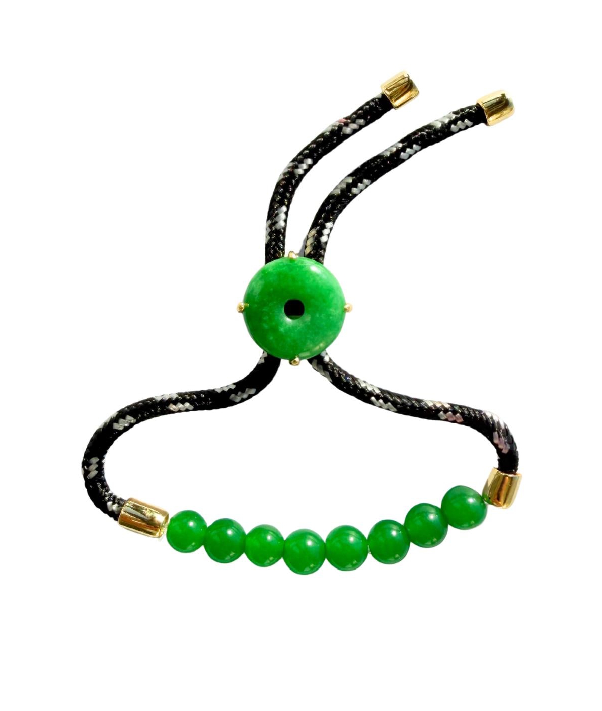 Click here for seree Paracord Jade Slider Bracelet - Black prices