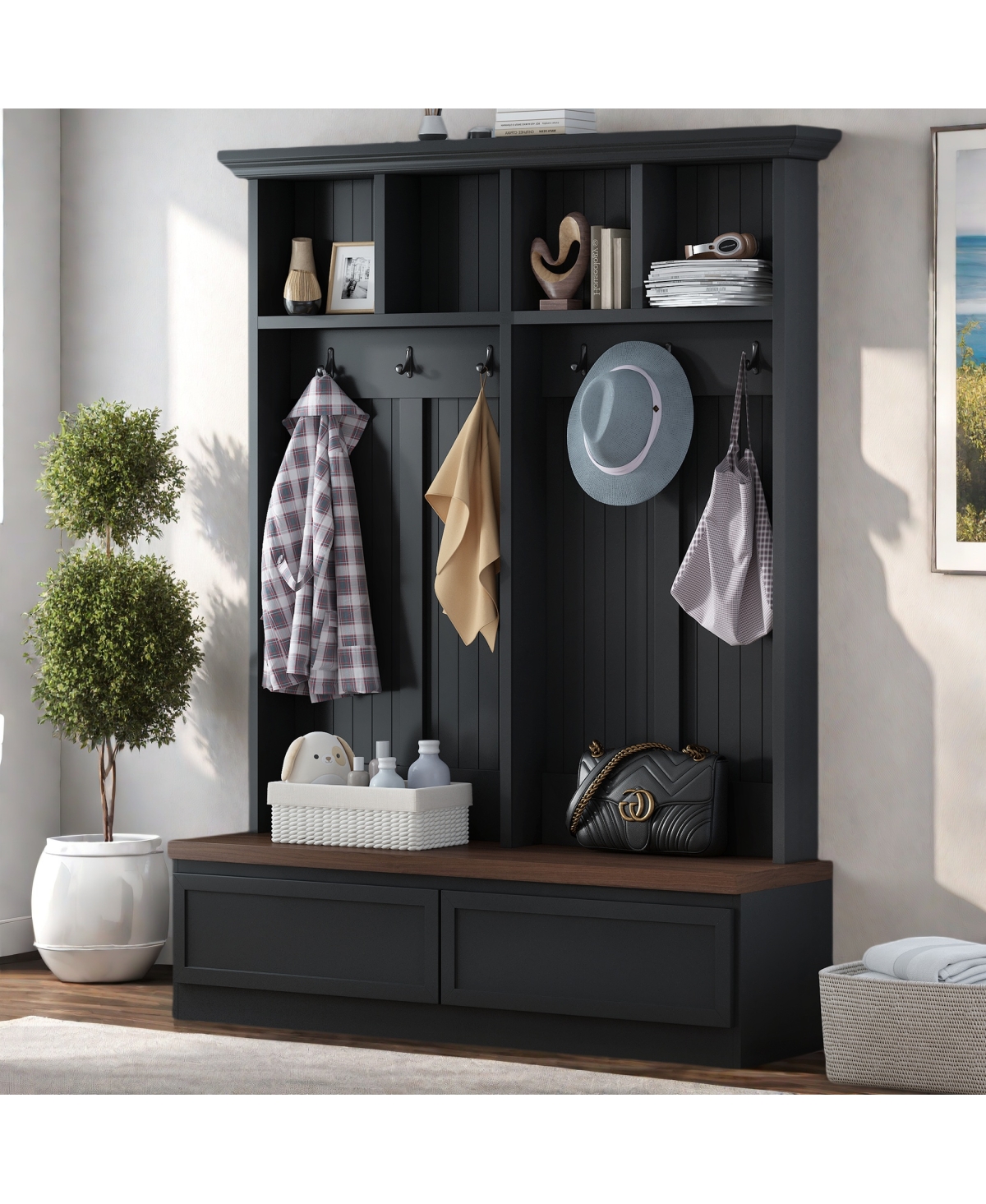 Click here for Streamdale Furniture Farmhouse 4-in-1 Hall Tree wi... prices