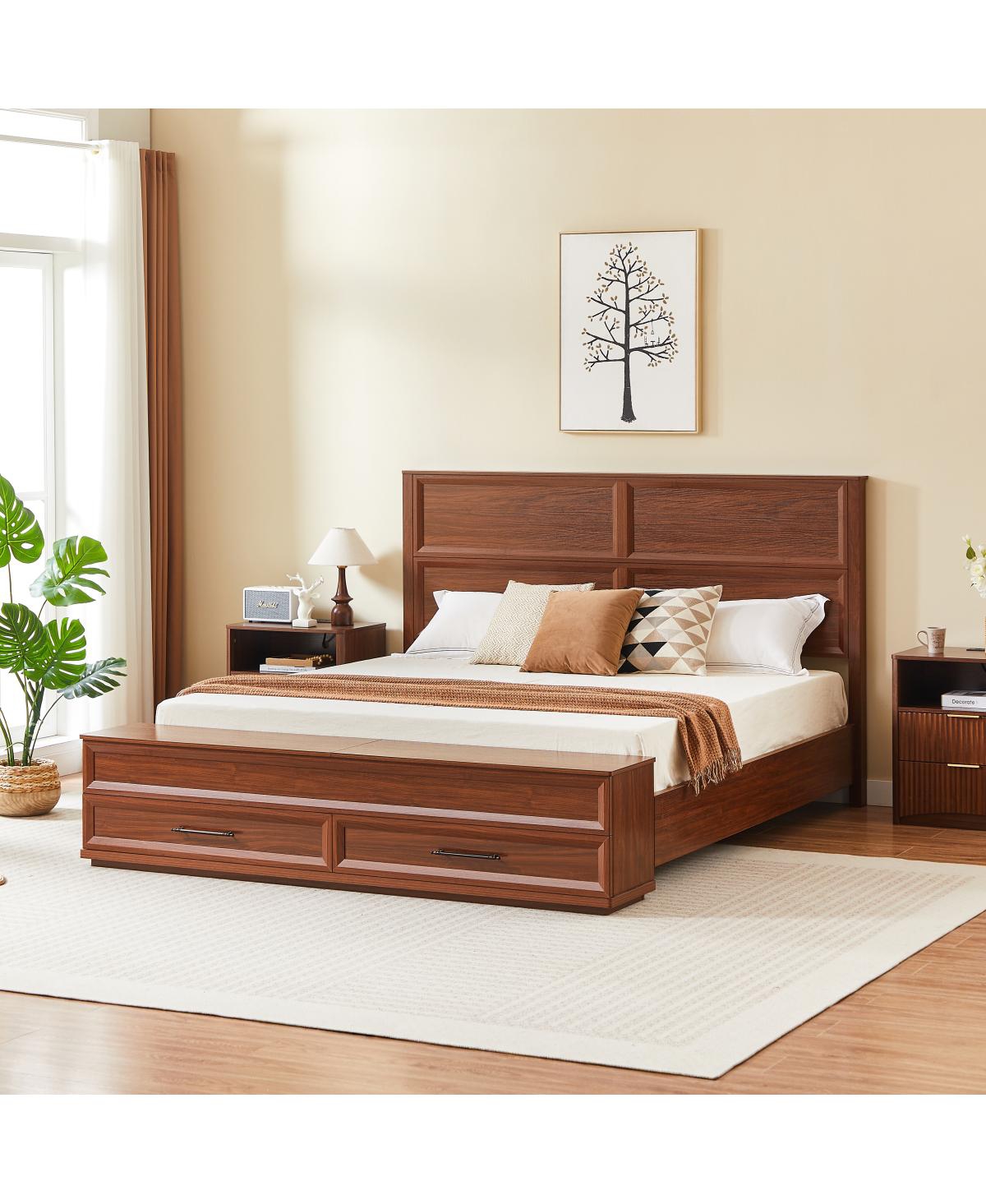 Click here for Streamdale Furniture Bed with 3D Geometric Headboa... prices