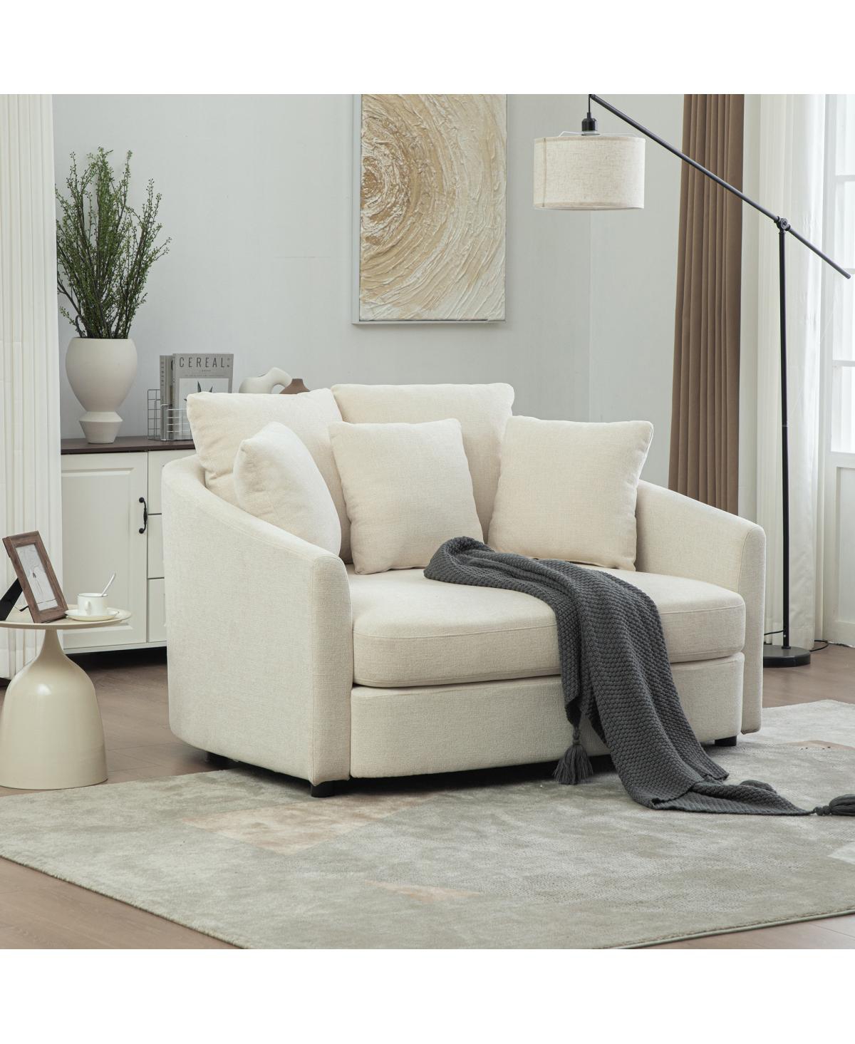 Click here for Streamdale Furniture 56.3 Wide Upholstered Round C... prices