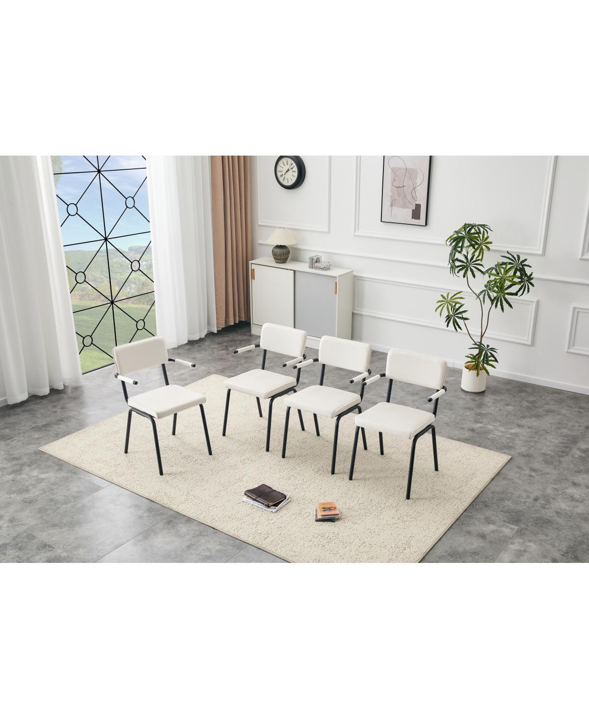 Click here for Streamdale Furniture Set of 4 Velvet Upholstered D... prices