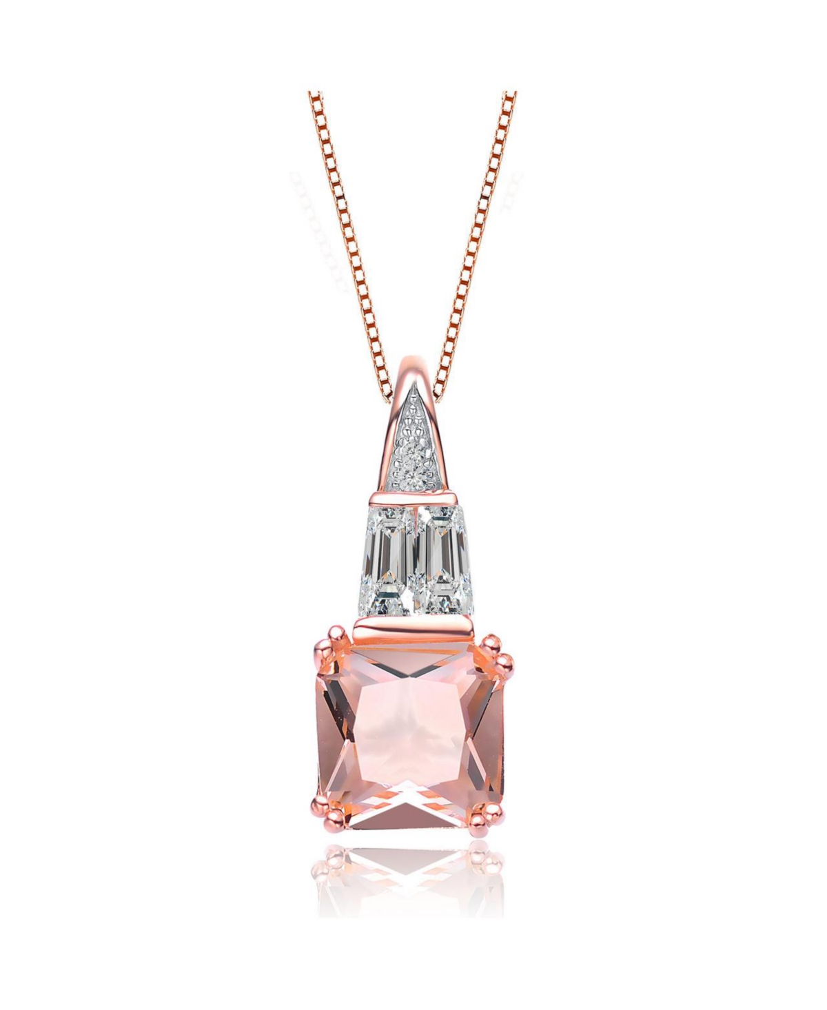 Click here for Genevive 18K Rose Gold Plated Cubic Zirconia Penda... prices