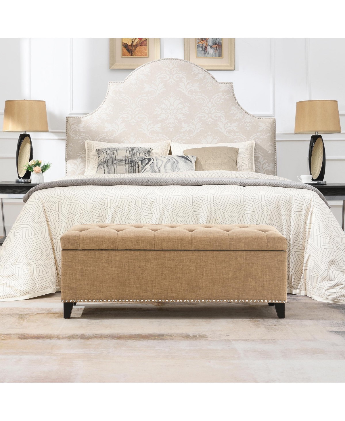 Click here for Flynama 47.5 Teddy Fabric Storage Bench - Brown prices