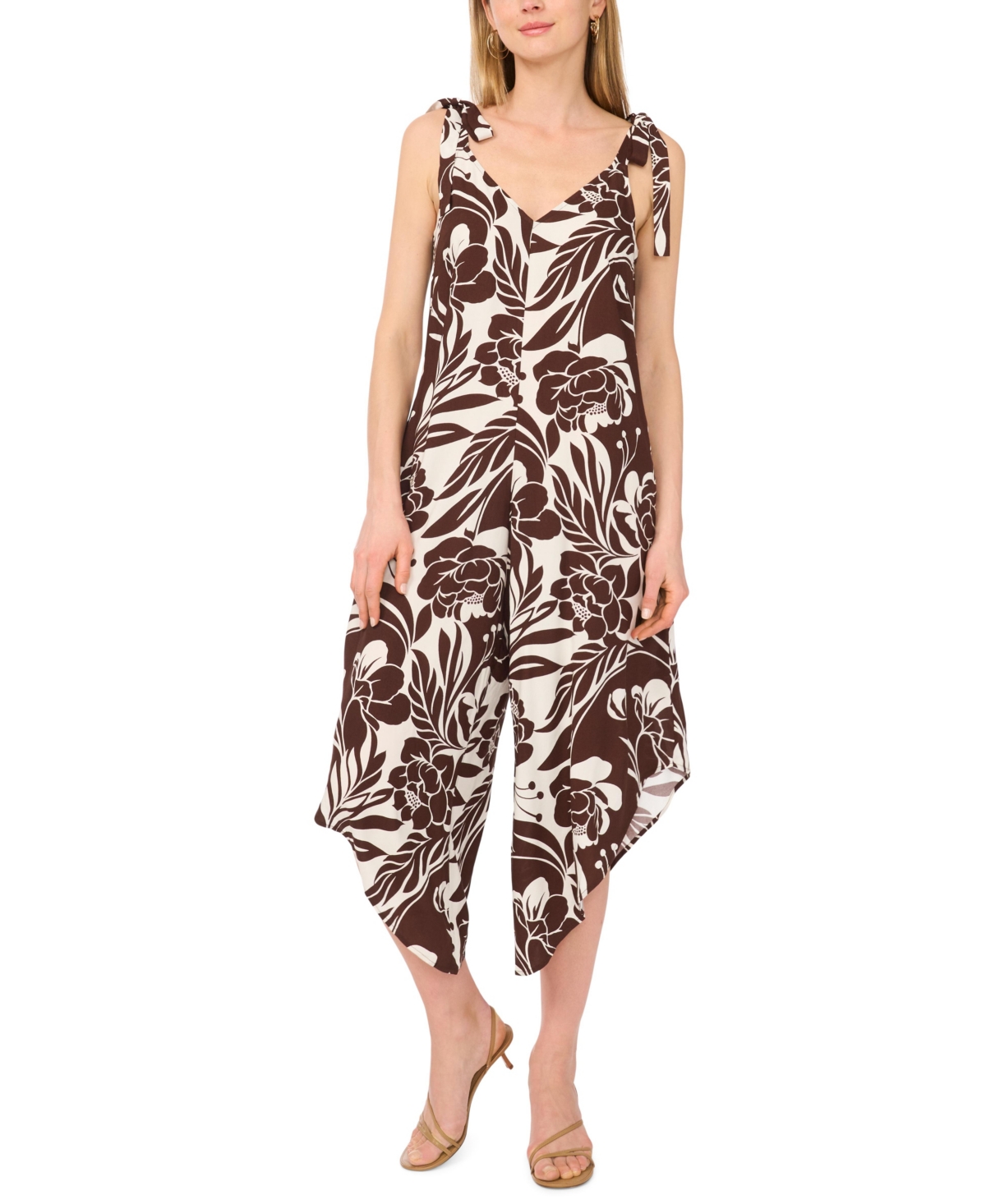 Click here for Vince Camuto Womens Printed Wide-Leg Jumpsuit - Mo... prices