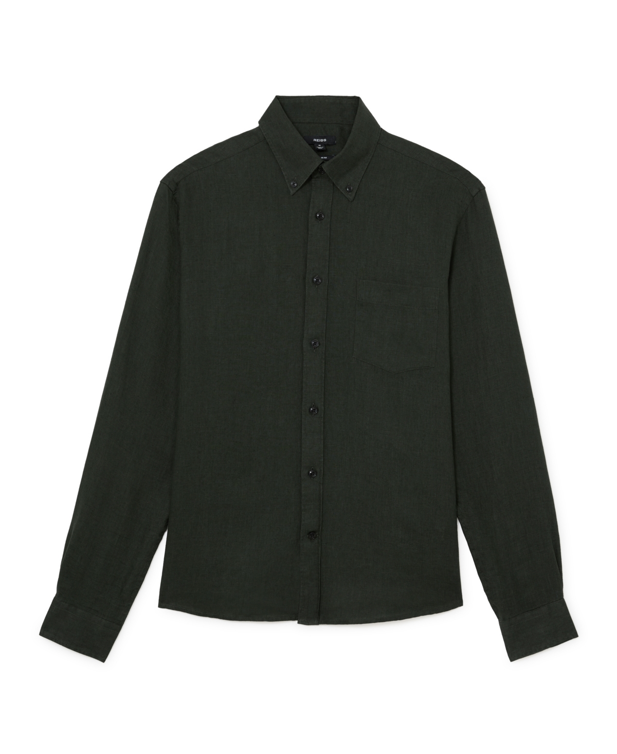 Click here for Reiss Mens Queens Linen Regular-Fit Button-Down Sh... prices