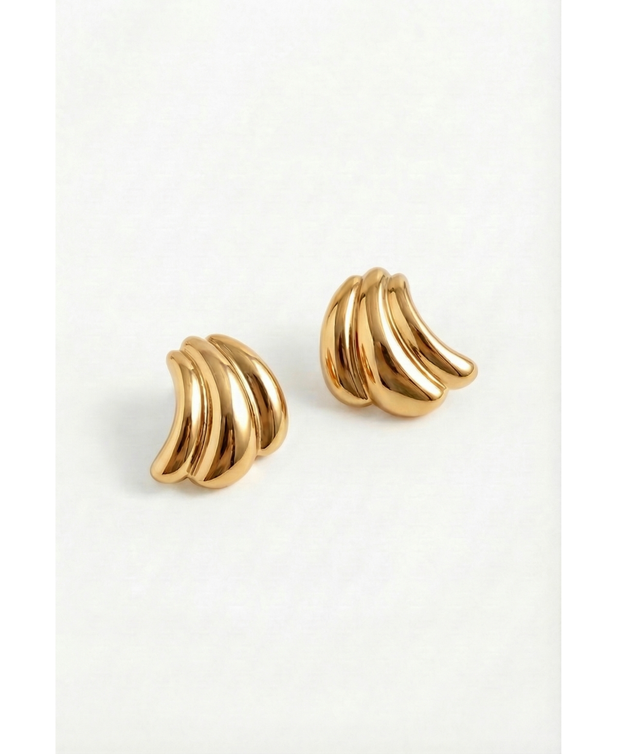 Click here for Joey Baby Sculptural Curve Stud Earrings  Stainles... prices