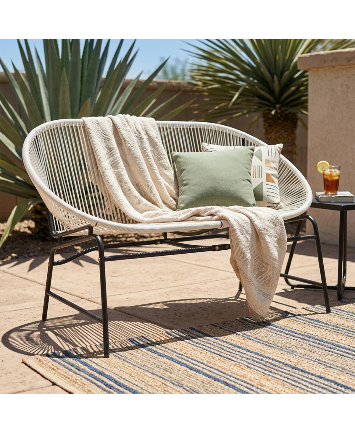 Click here for Streamdale Furniture Modern 2-Seater White Pe Ratt... prices