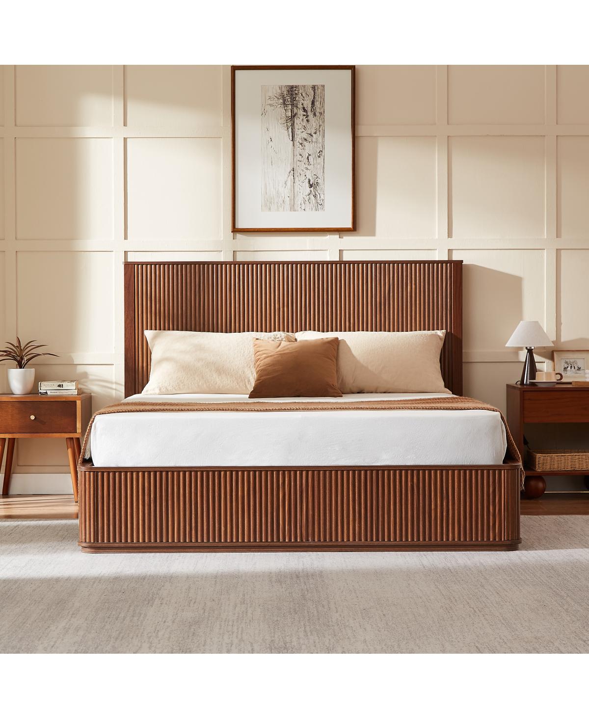 Click here for Streamdale Furniture Walnut Wave Pattern Platform... prices
