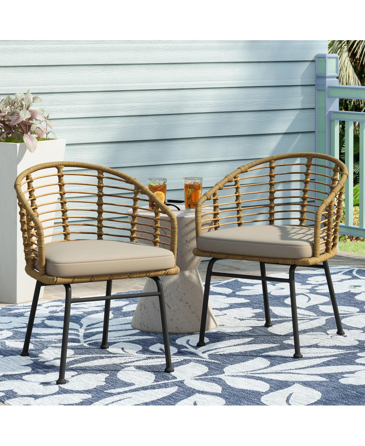 Click here for Streamdale Furniture Modern Wicker Tub Chair Set w... prices