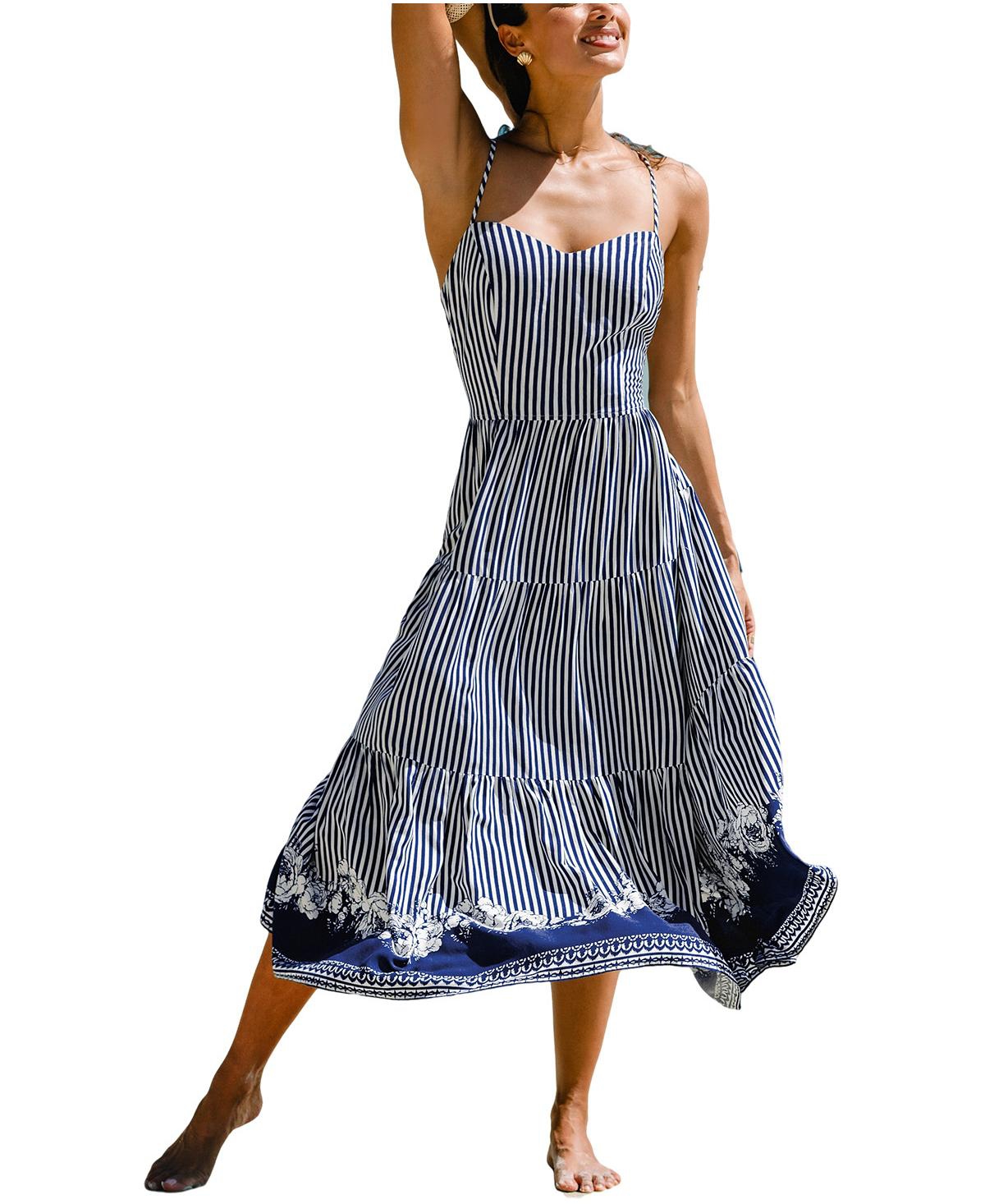 Click here for Cupshe Womens Keep It Fun Striped Maxi Beach Dress... prices