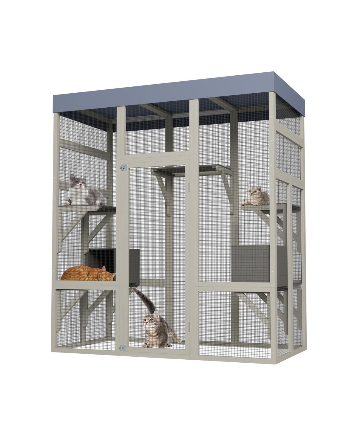 Click here for Streamdale Furniture 62.6 Wooden Catio Outdoor Pet... prices
