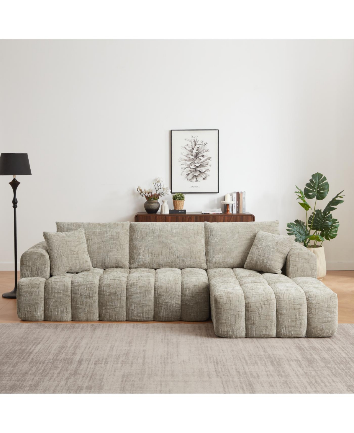 Click here for Streamdale Furniture Chenille L-Shape Luxury Secti... prices