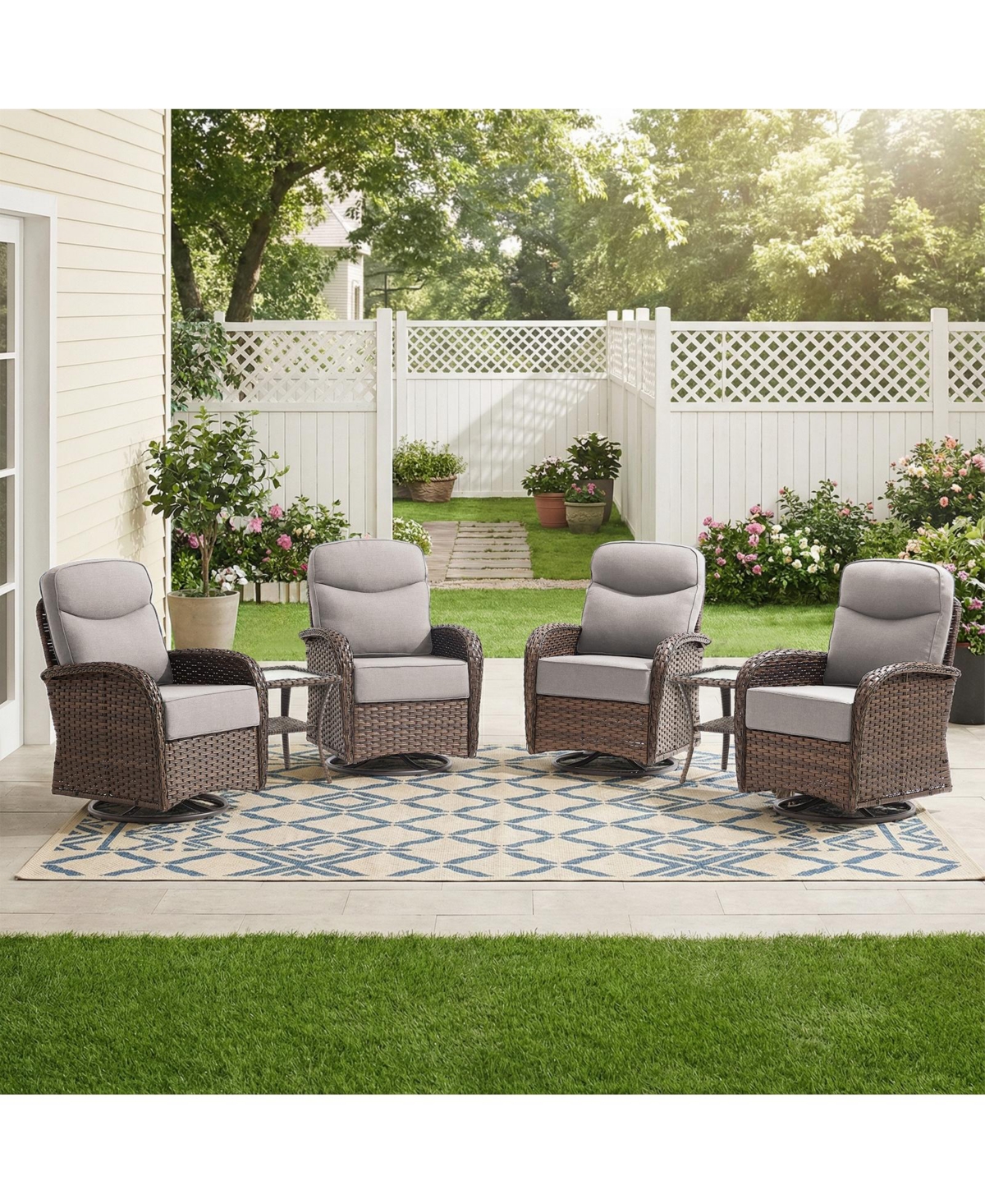 Click here for Pocassy Outdoor Wicker Patio Furniture Set High Ba... prices