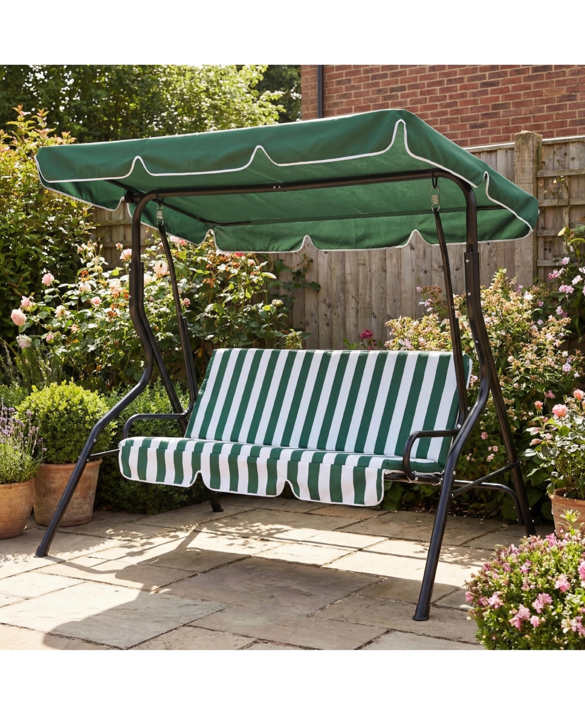 Click here for homfan 3-Seat Outdoor Swing with Adjustable Canopy... prices