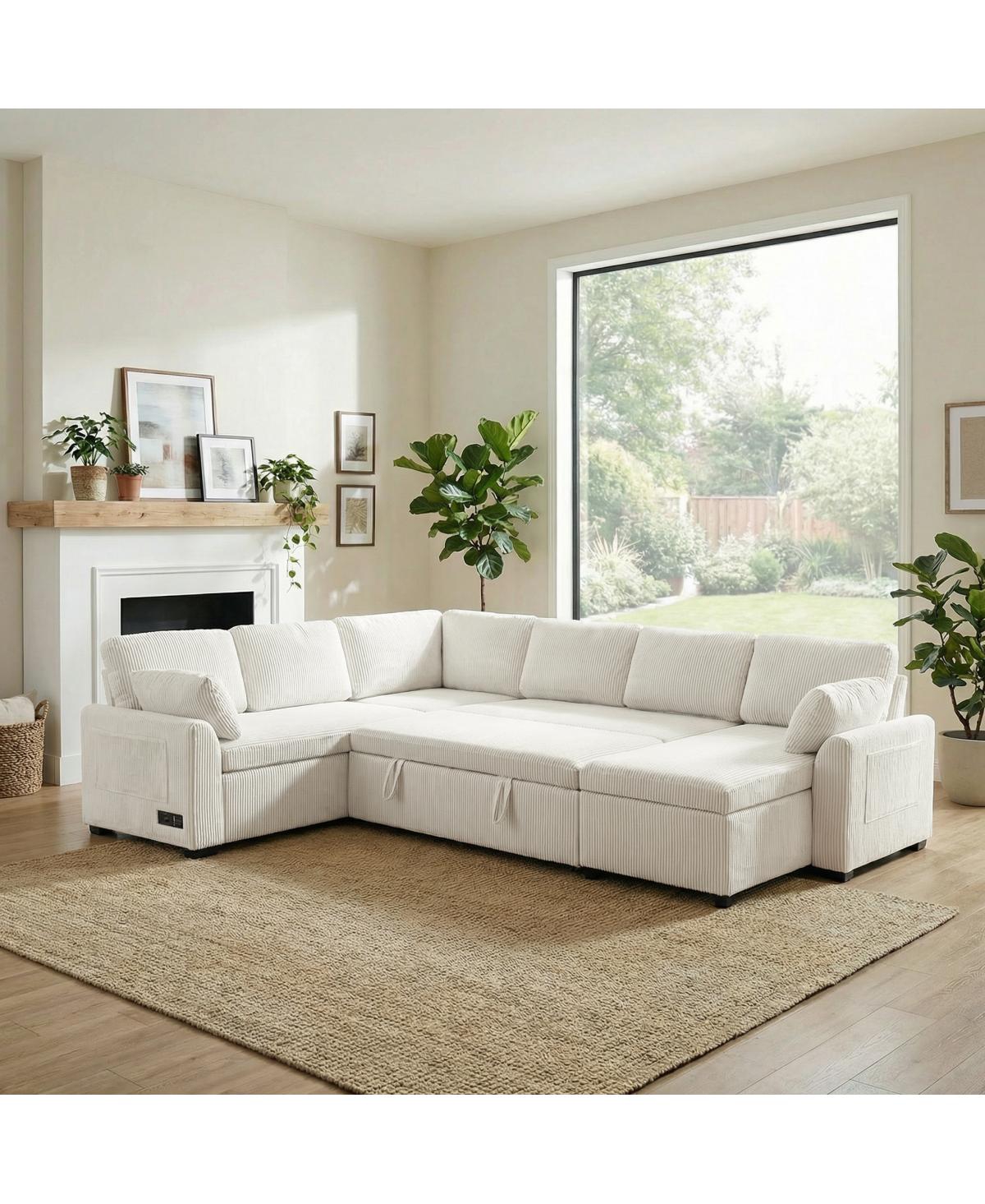 Click here for Streamdale Furniture U-Shaped Sectional Sofa Bed w... prices