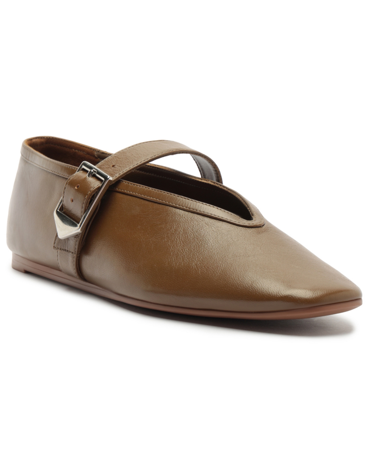 Click here for Schutz Womens Vick Buckle Square Toe Flats - Dried... prices