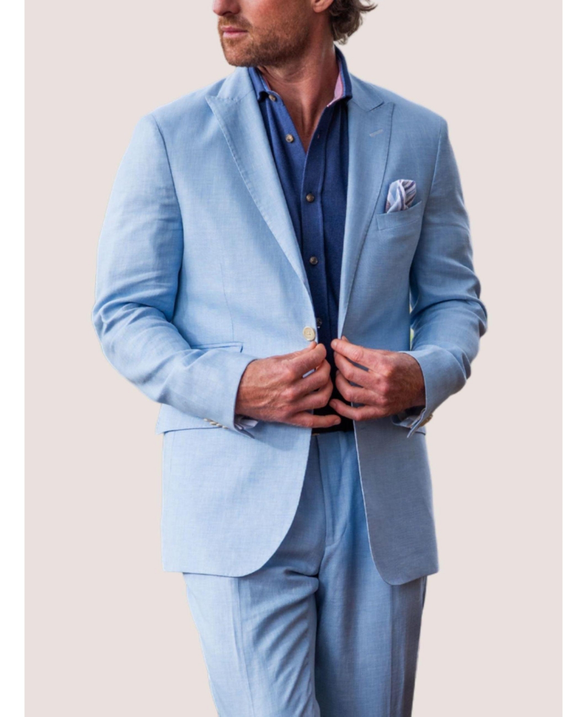 Click here for Koy Clothing Mens Tailored Linen Blend Blazer - Li... prices