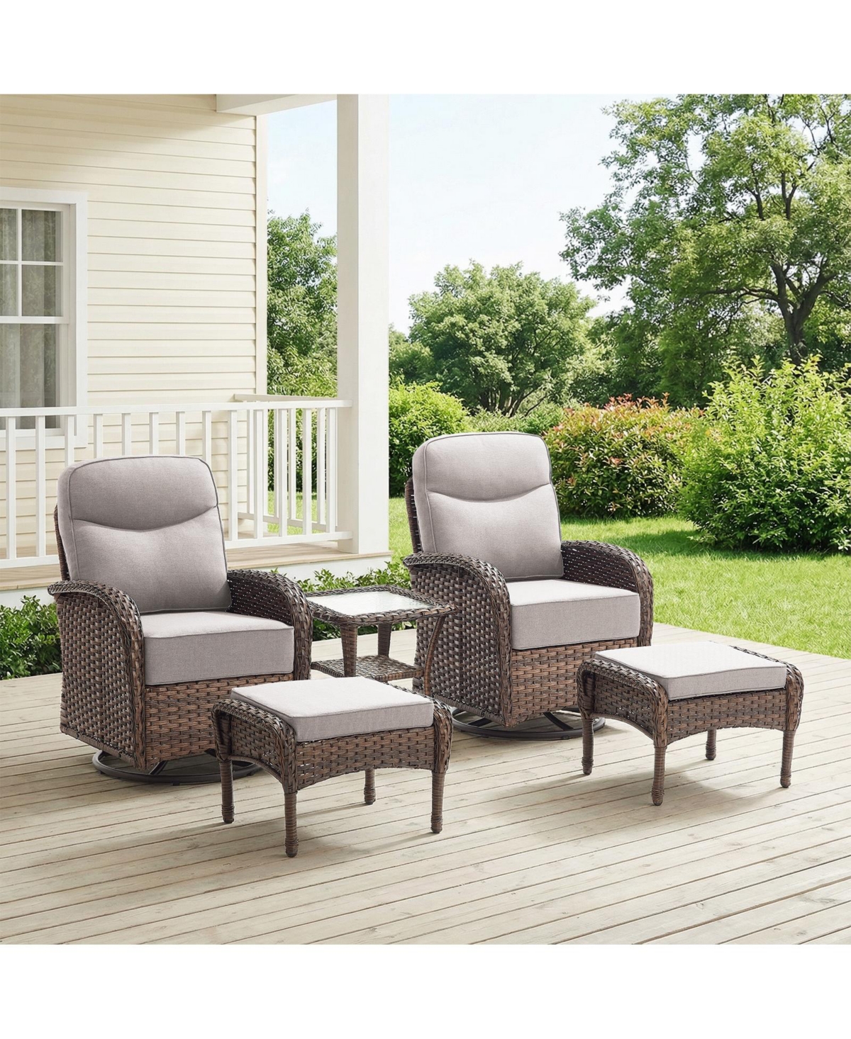 Click here for Pocassy Luxury Patio Furniture Set with 6inch Thic... prices