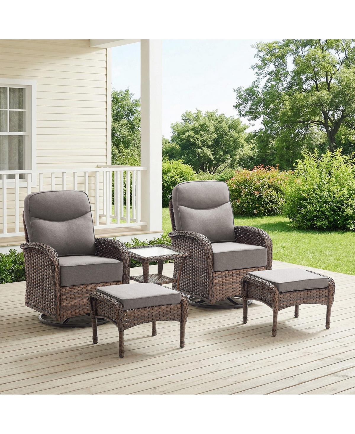 Click here for Pocassy Luxury Patio Furniture Set with 6inch Thic... prices