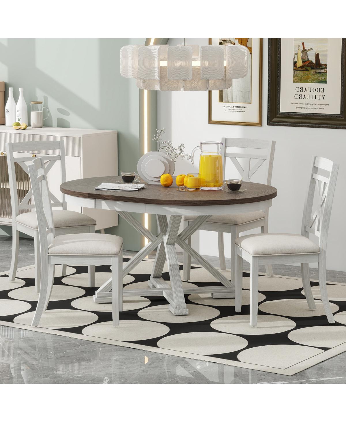 Click here for Streamdale Furniture Retro 5-Piece Extendable Dini... prices