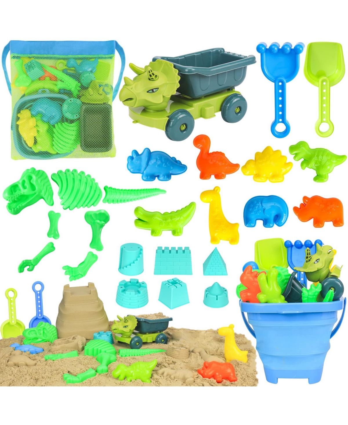 Click here for Gnuadz 25-piece Beach Sand Toys Dump Truck Bucket... prices
