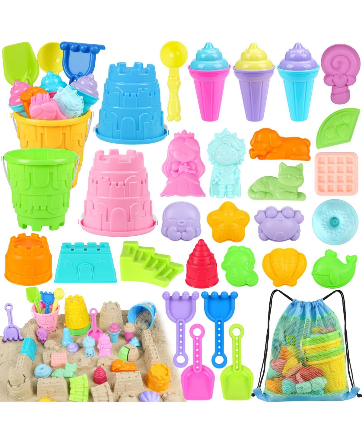 Click here for Gnuadz 34-piece Beach Sand Castle Toys Bucket Shov... prices