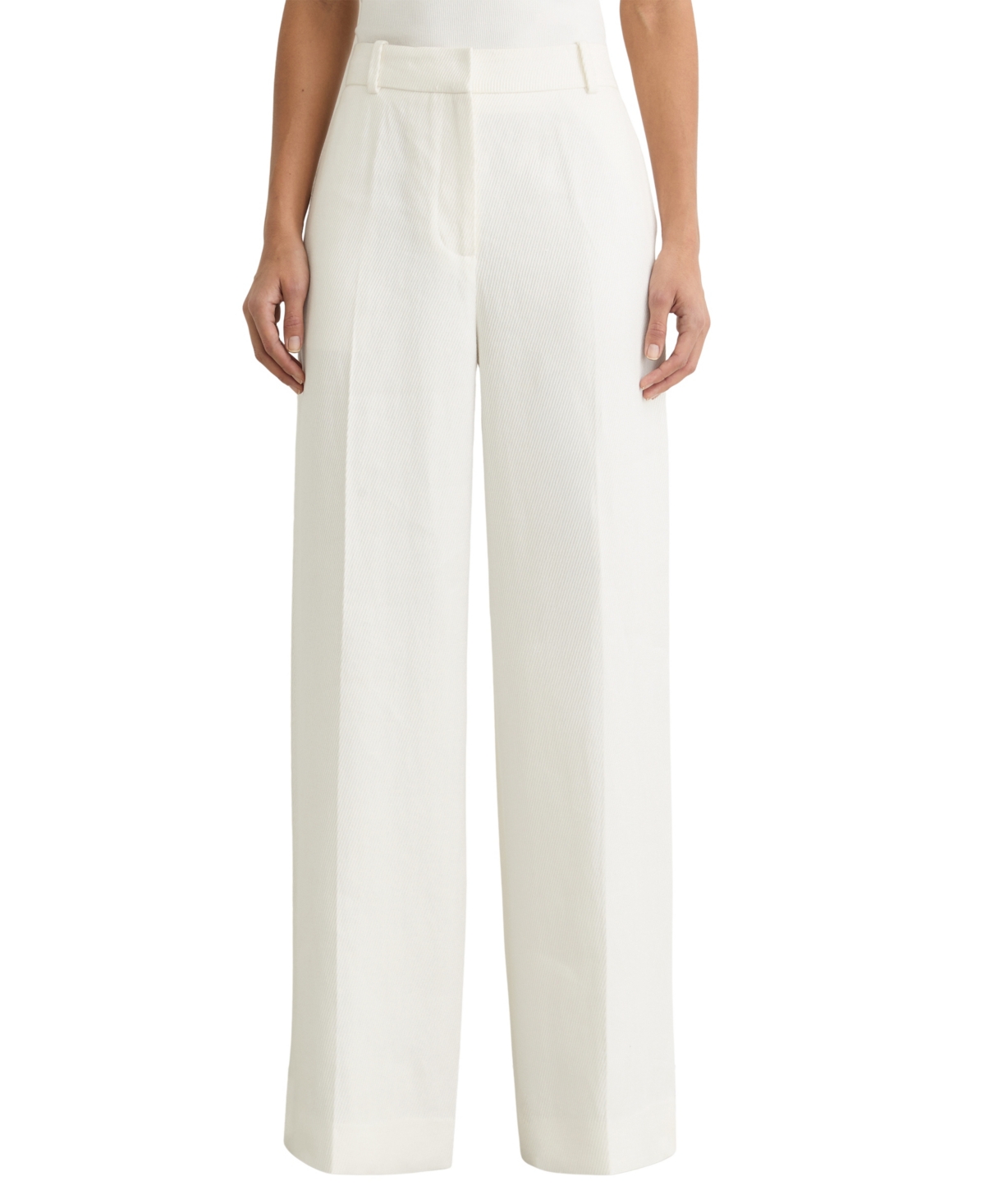 Click here for Reiss Womens Linen-Blend Wide-Leg Trouser Pants -... prices