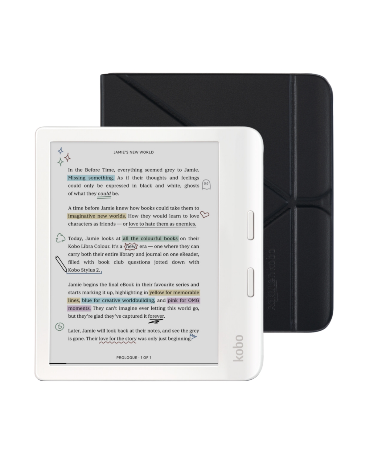 Click here for Kobo Libra 32GB Colour eReader with SleepCover Cas... prices