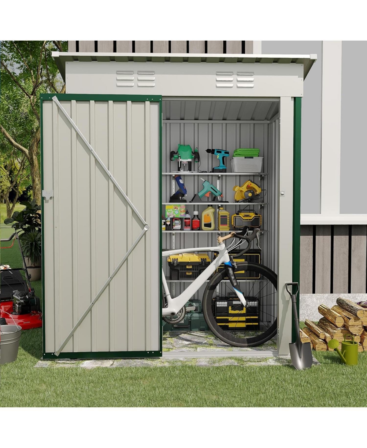 Click here for gaomon 5x3FT Storage Shed Metal Tool Garden Shed f... prices
