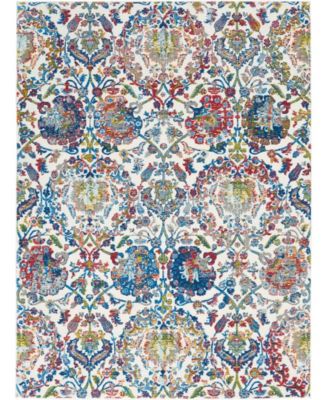 Click here for Nourison Home Ankara Global Anr06 Ivory Blue Rug prices