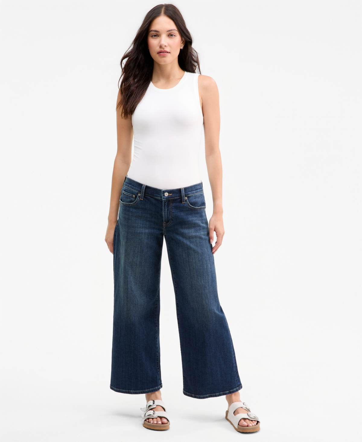 Click here for Lucky Brand Womens Sweet Mid-Rise Wide-Leg Ankle J... prices
