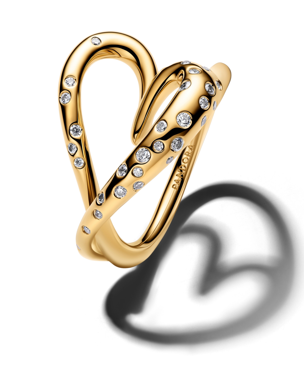Click here for Pandora Stone-Set Heart Ring - Gold Plated prices