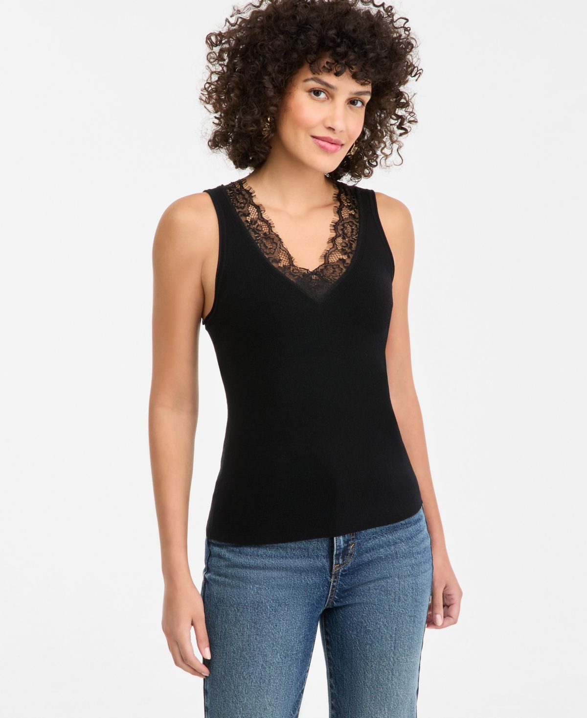 Click here for I.n.c. International Concepts Womens Lace-Trim V-N... prices