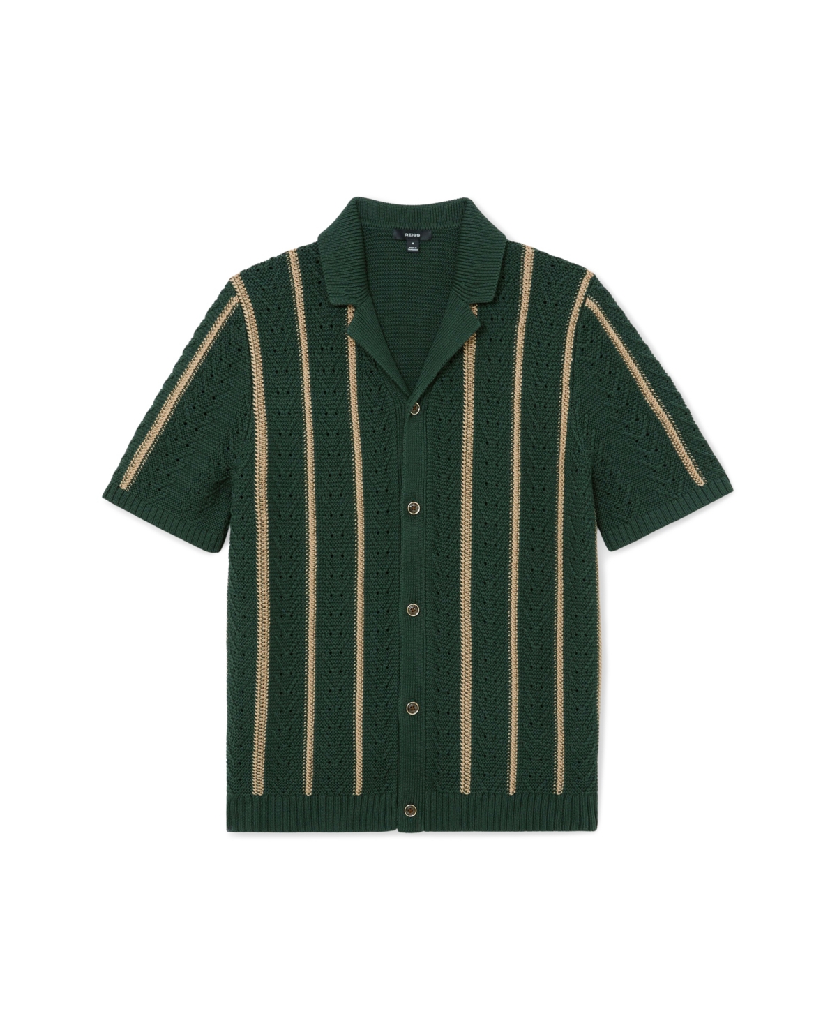 Click here for Reiss Mens Ellingham Cuban Button Through Stitch I... prices