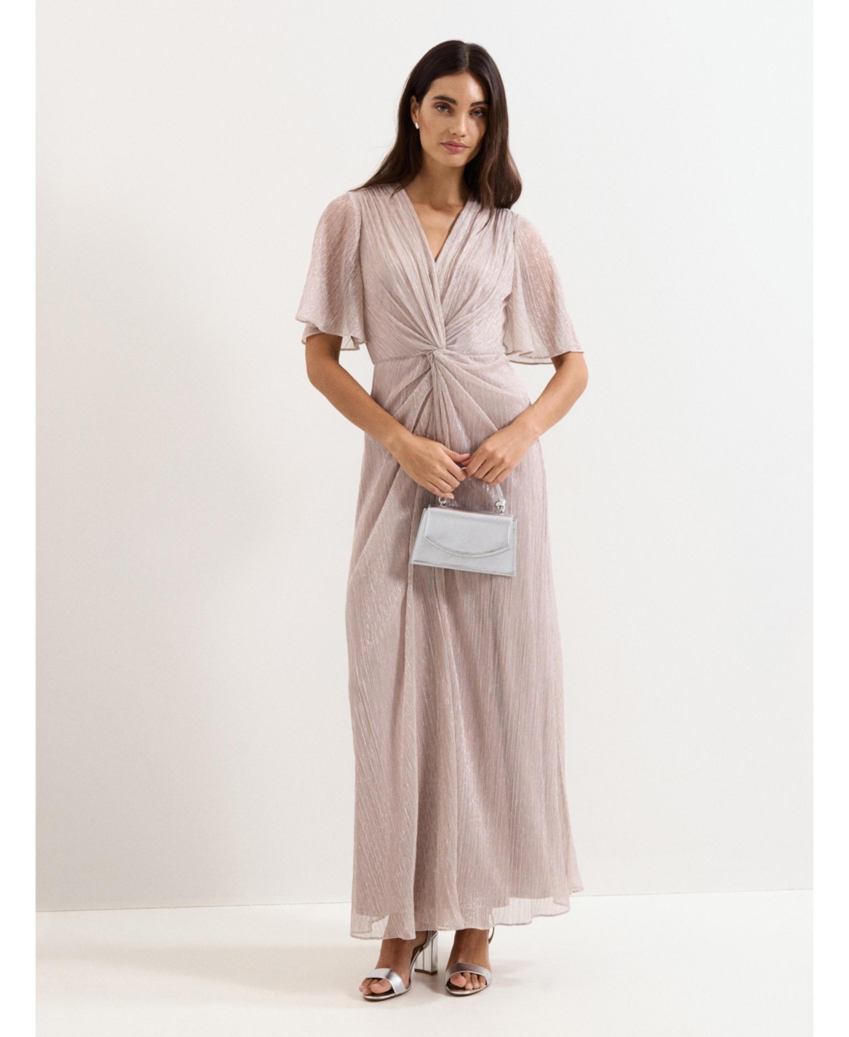 Click here for Phase Eight Womens Dorinda Metallic Twist Front Ma... prices