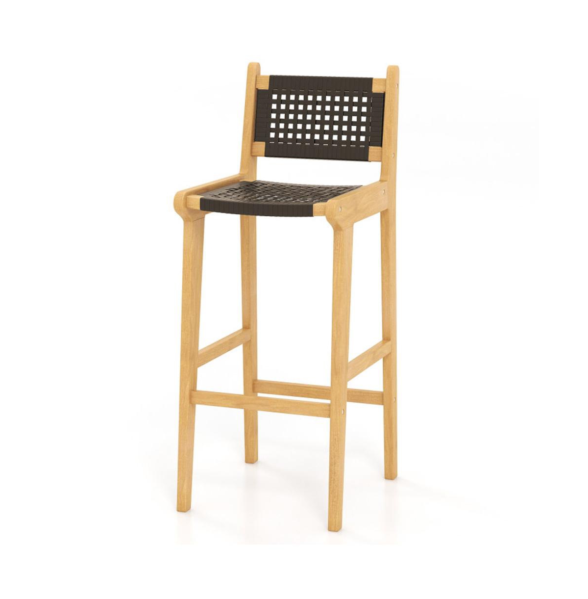 Click here for Boyel Living 30 Inch Rattan Teak Wood Bar Stool wi... prices
