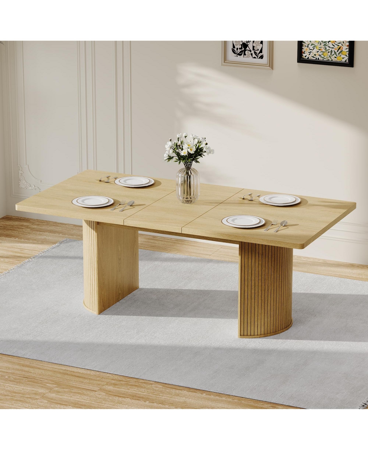 Click here for homfan 70.8 Inch Dining Table for 4-6  Modern Kitc... prices