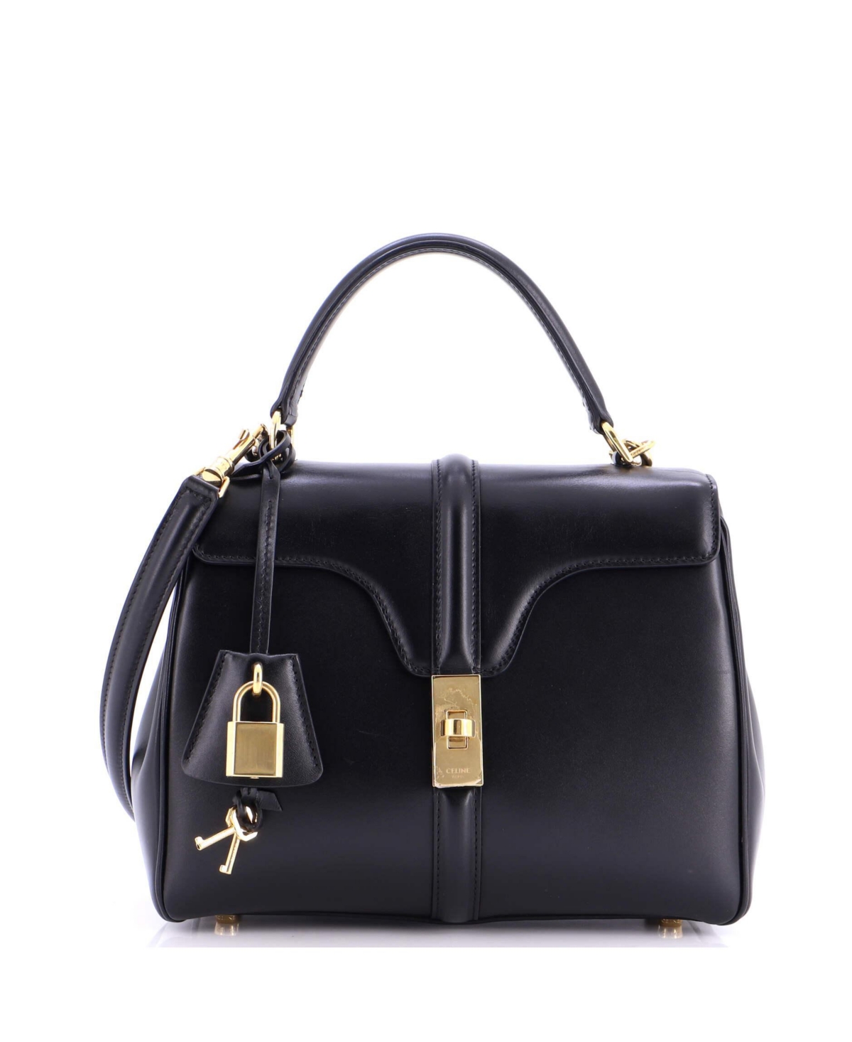 Click here for Pre-Owned Celine Small 16 Top Handle Bag Smooth Ca... prices