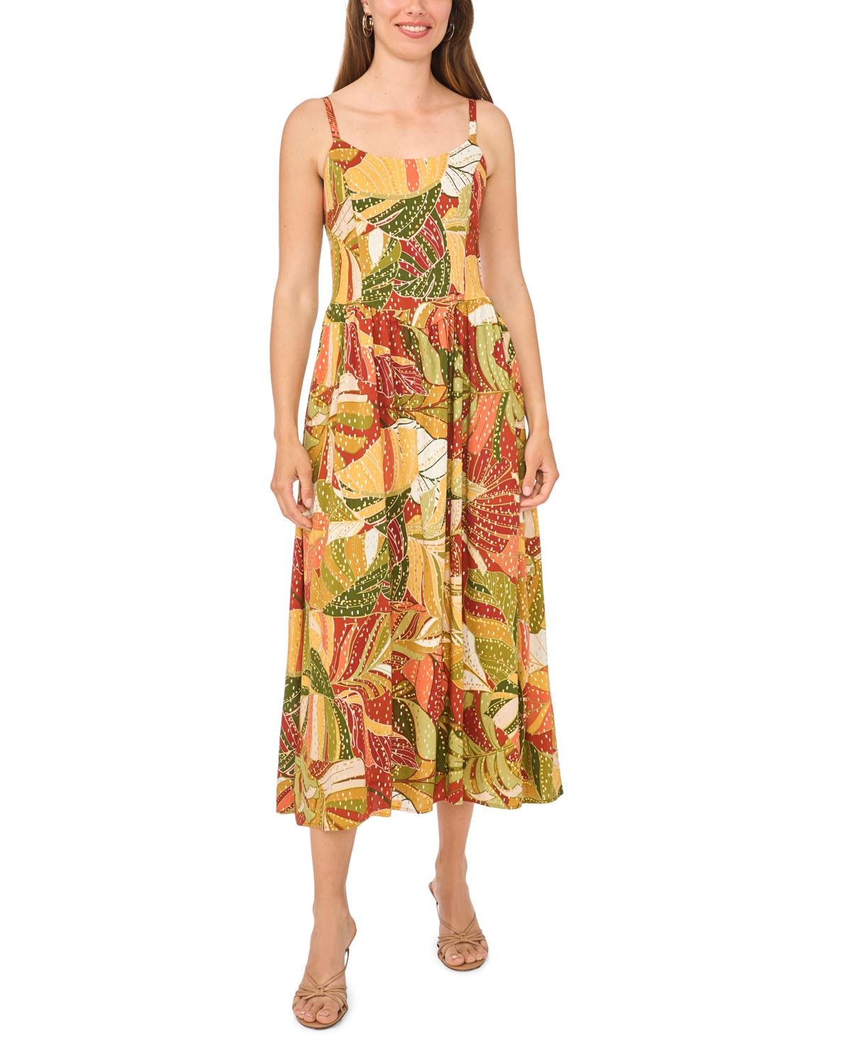 Click here for Msk Womens Floral Challis Smocked Maxi Dress - Sof... prices