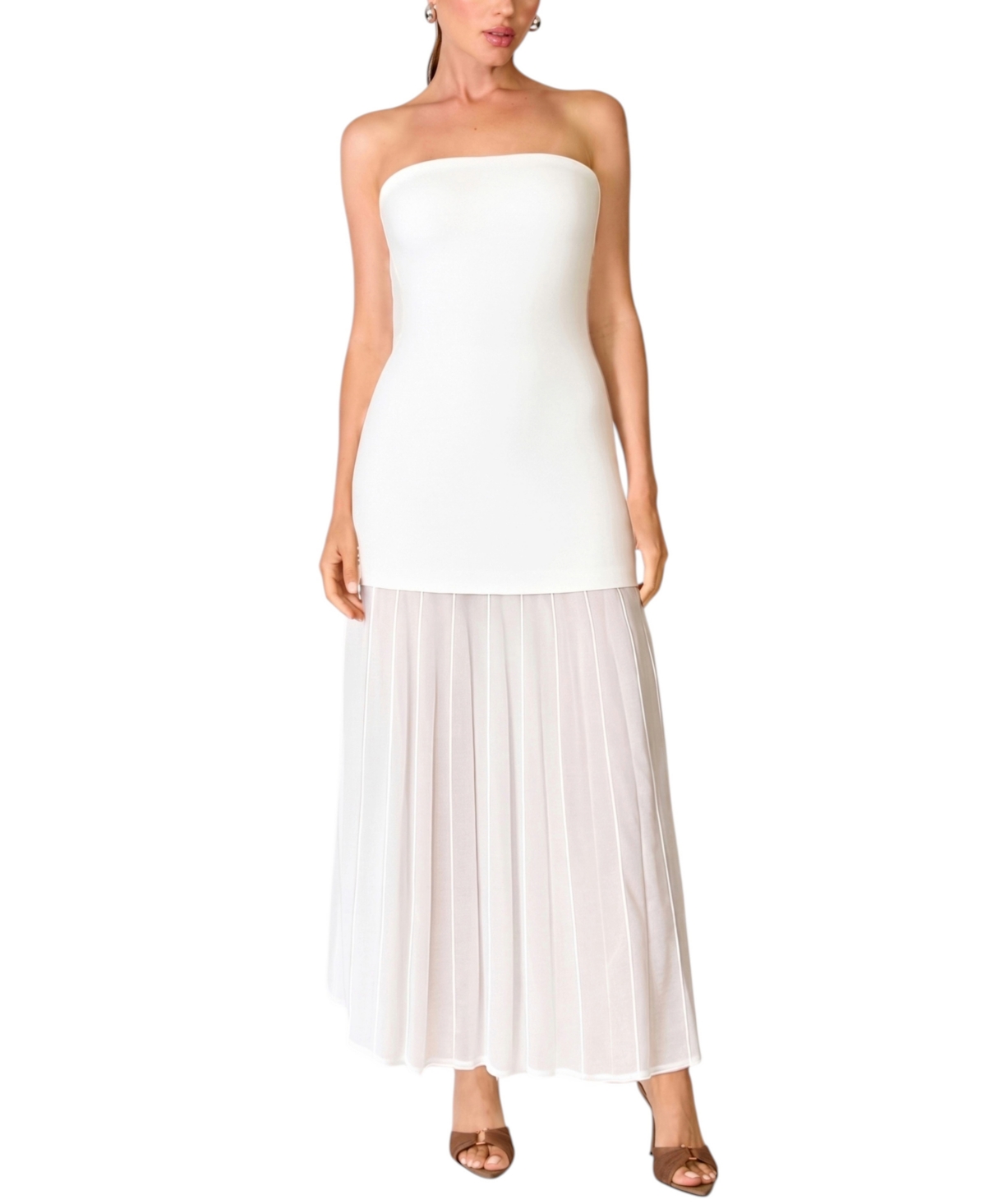 Click here for Line & Dot Womens Perissa Strapless Sweater Dress... prices