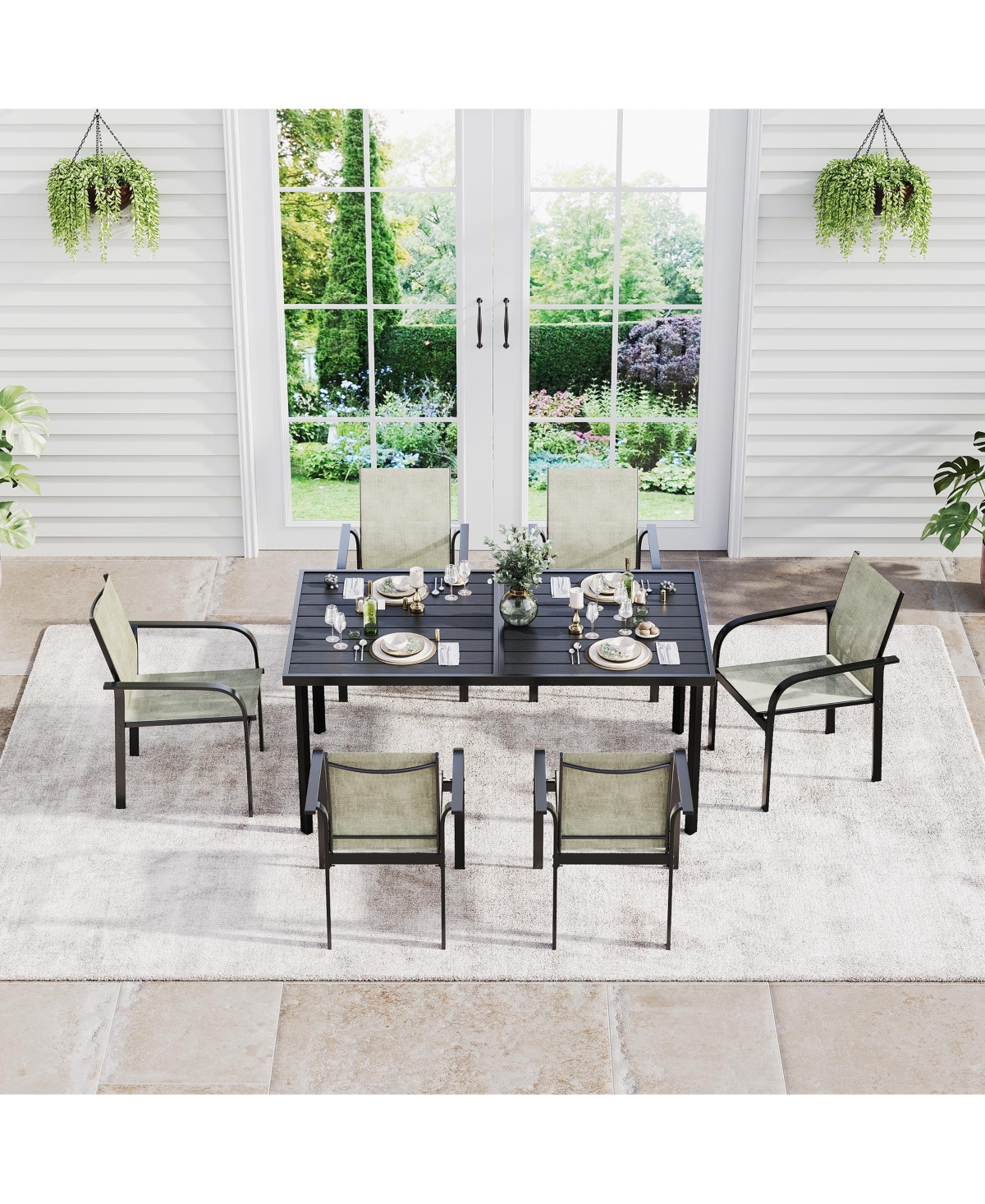 Click here for gaomon 7 Piece Patio Dining Set for 6  Outdoor Fur... prices