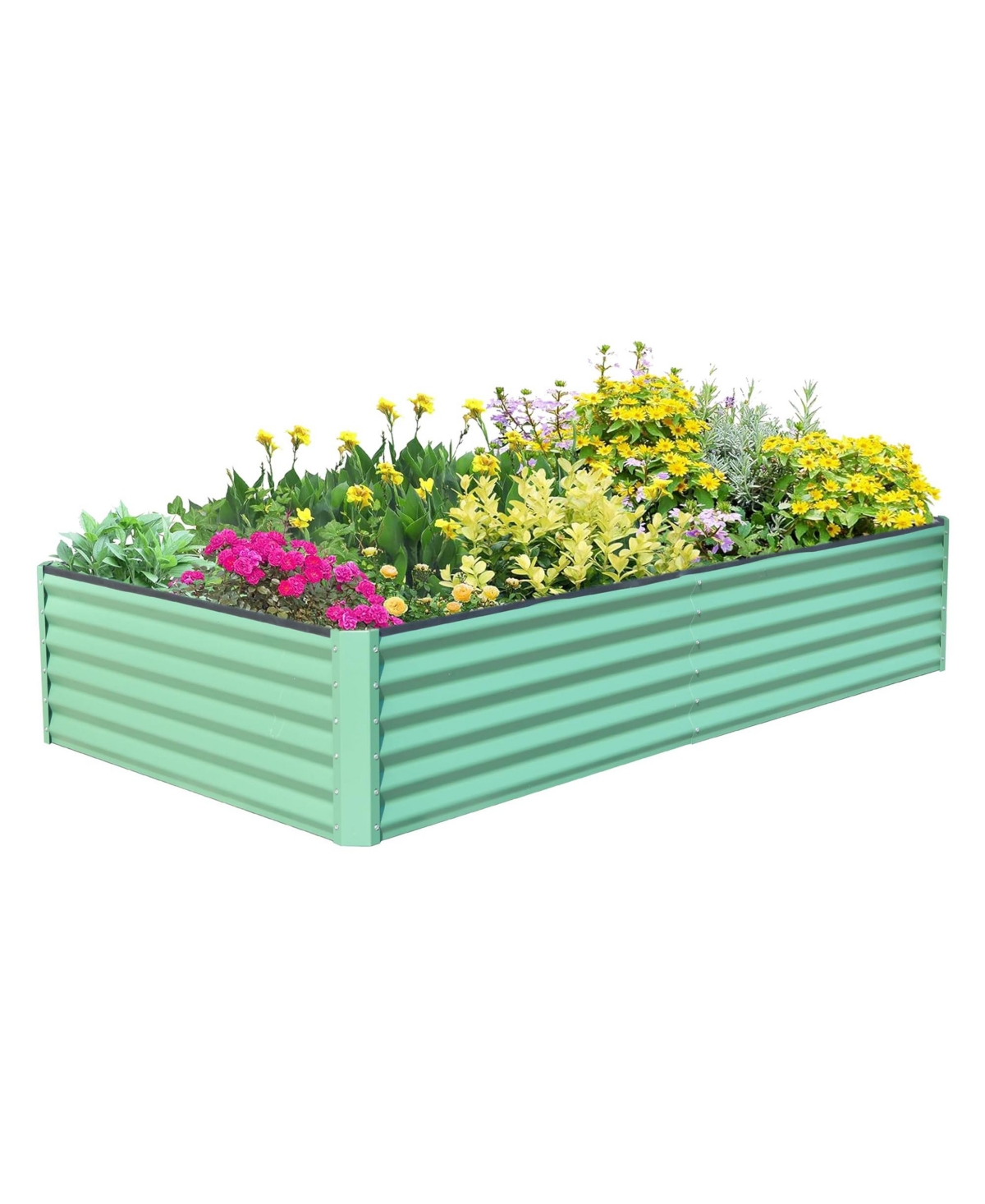 Click here for Mondawe 6x3x1.5feet Galvanized Raised Garden Bed -... prices