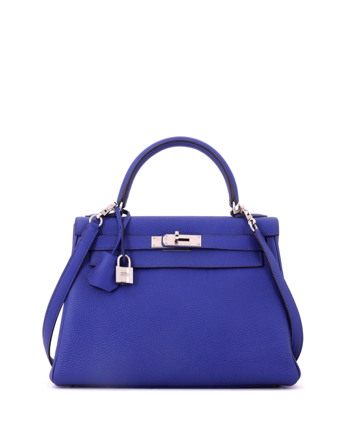 Click here for Pre-Owned HERMES Kelly 28 Handbag Blue Togo with P... prices