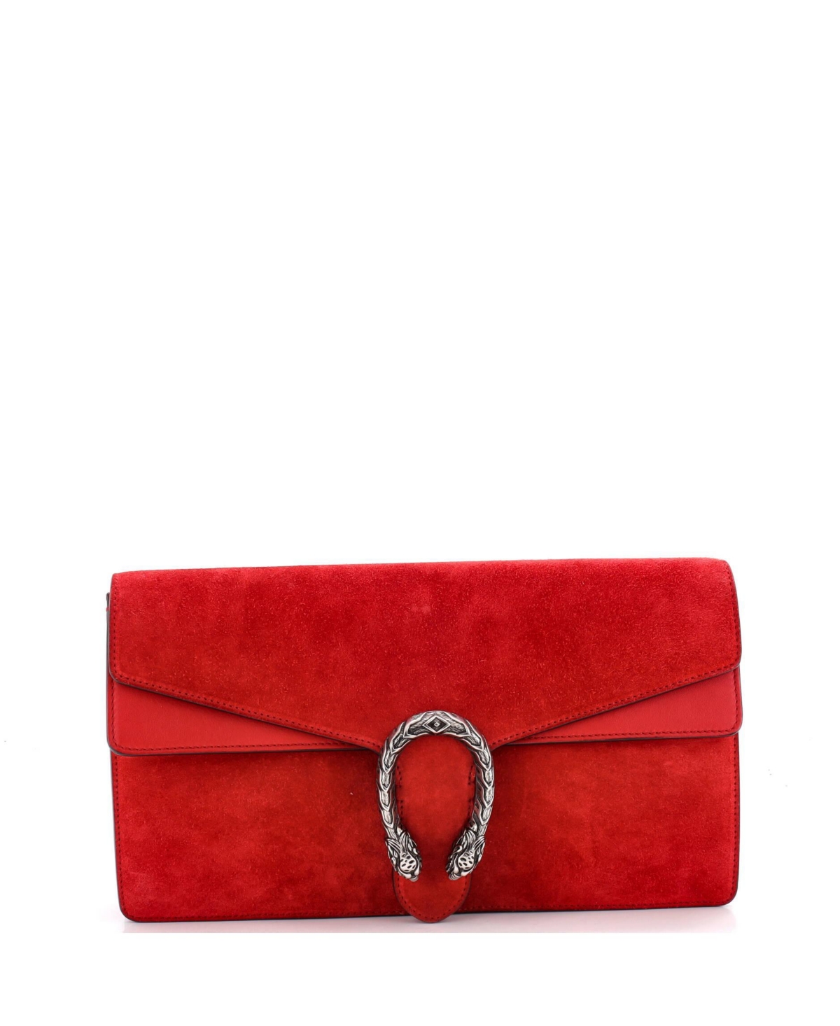 Click here for Pre-Owned Gucci Long Dionysus Clutch Suede - Red prices
