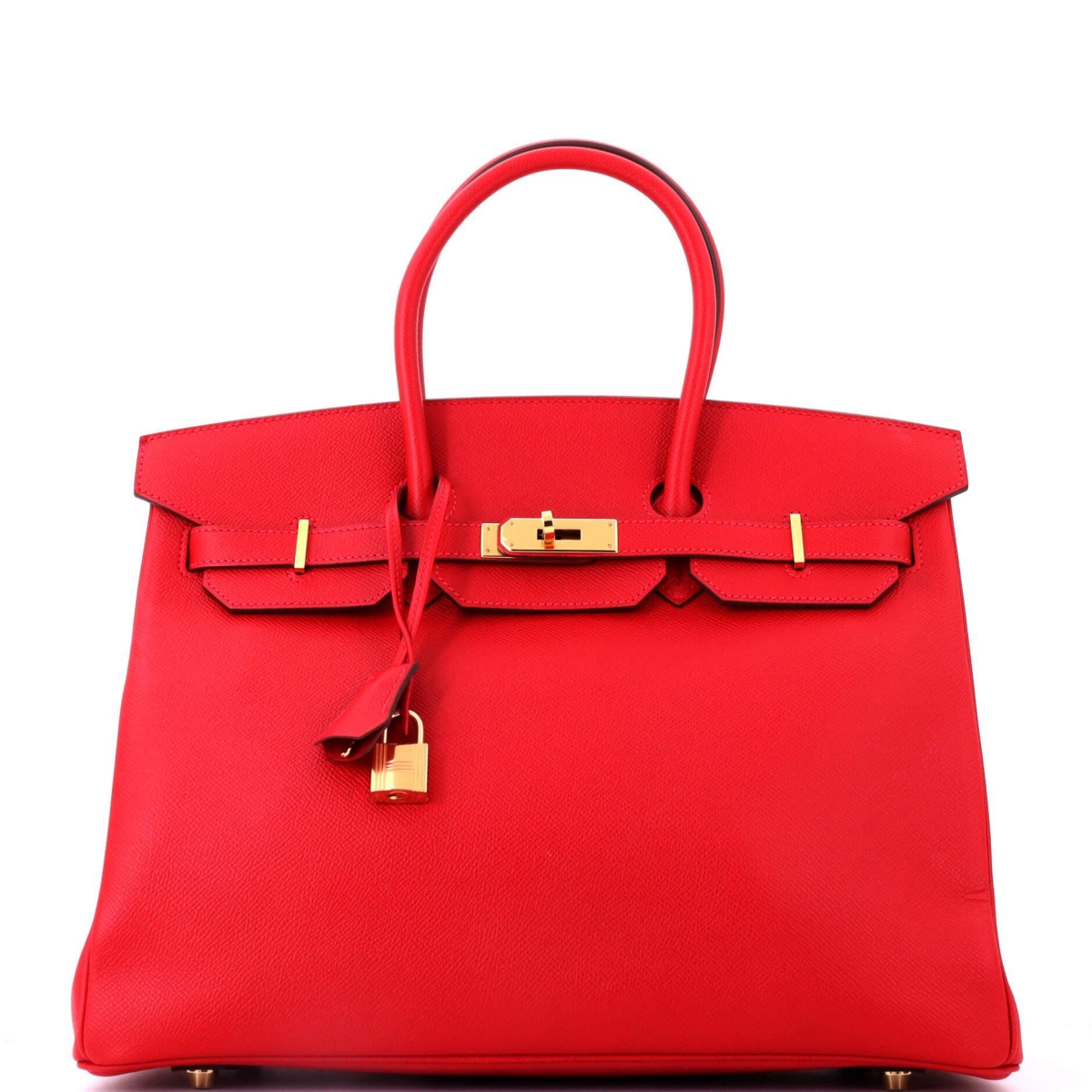 Click here for Pre-Owned Hermes Birkin 35 Handbag Red Epsom with... prices