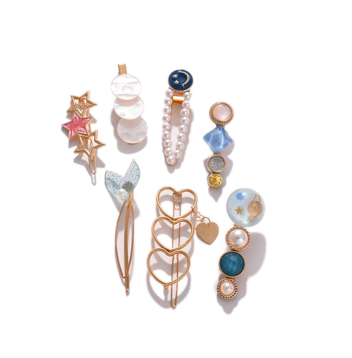 Click here for Sohi Womens Embellished Hairpin Set - Gold prices