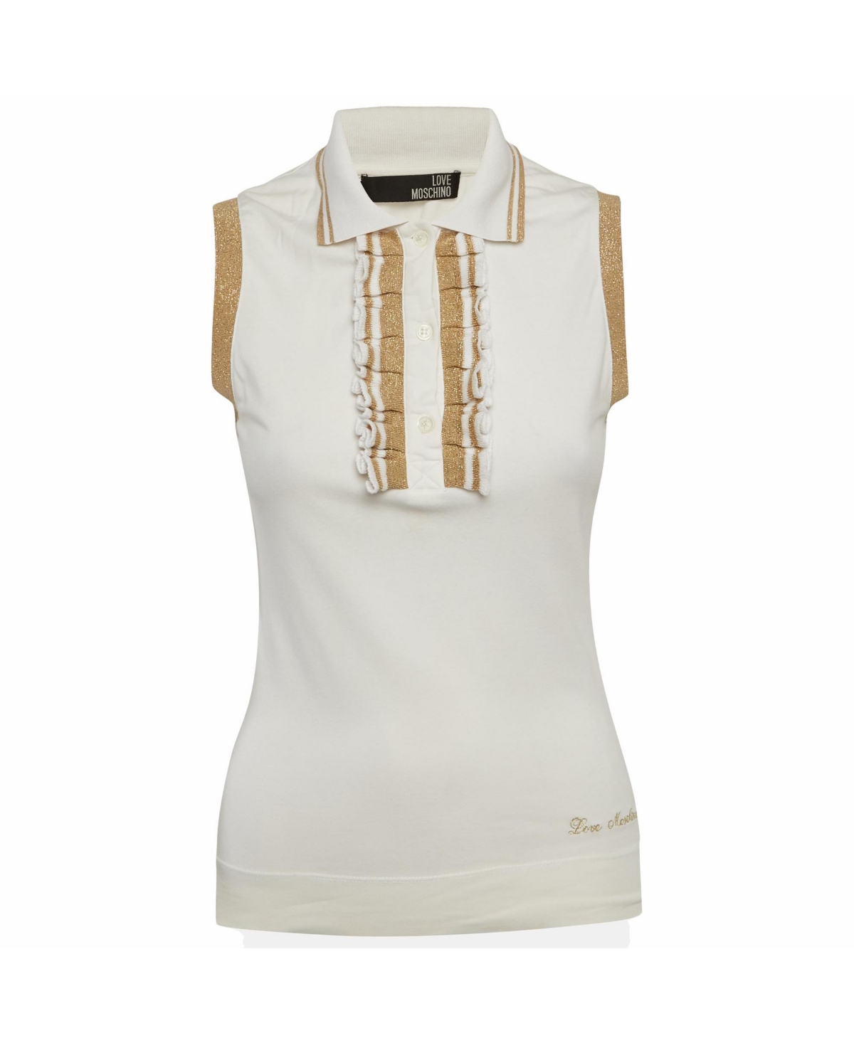 Click here for Pre-Owned Love Moschino Womens Jersey Ruffled Slee... prices