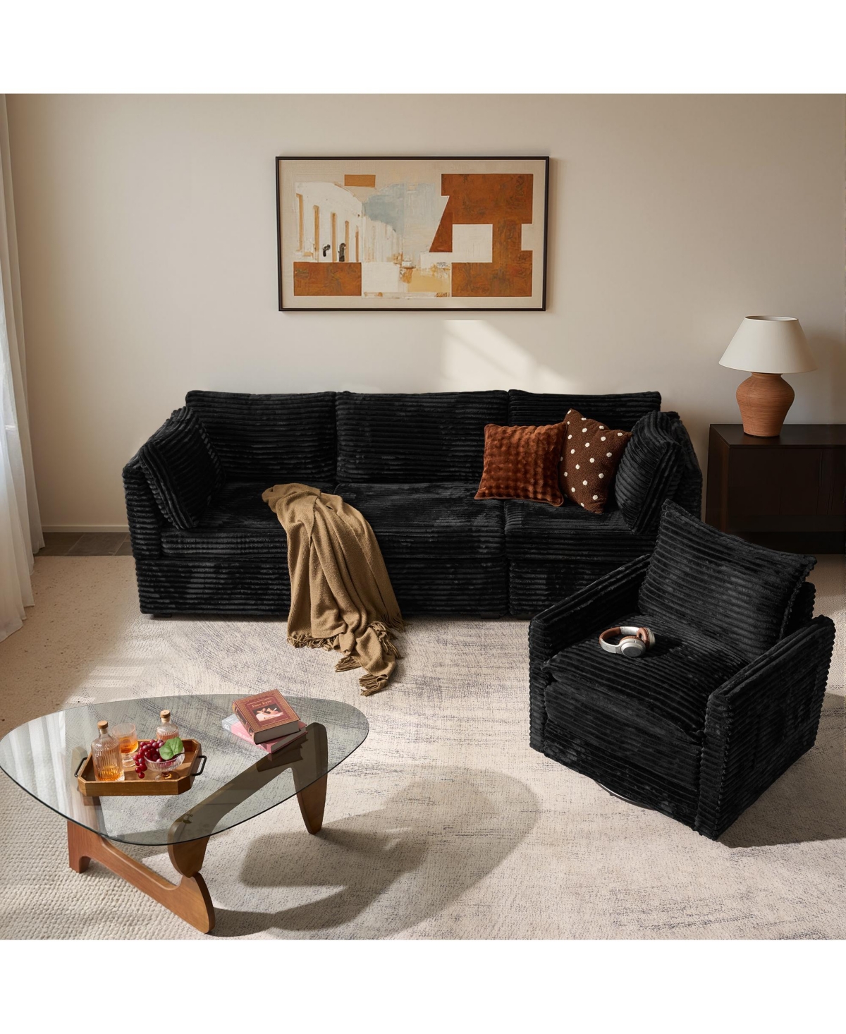 Click here for Xizzi Sectional Cloud Couch Sofa with Swivel Chair... prices