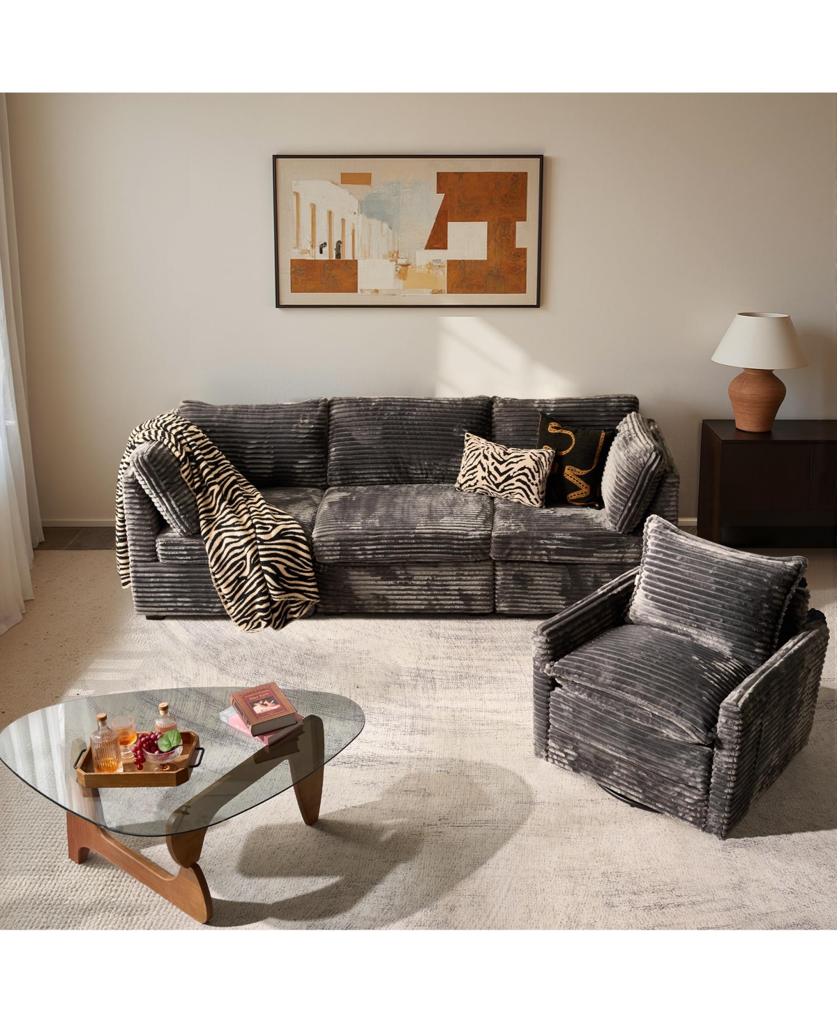 Click here for Xizzi Sectional Cloud Couch Sofa with Swivel Chair... prices