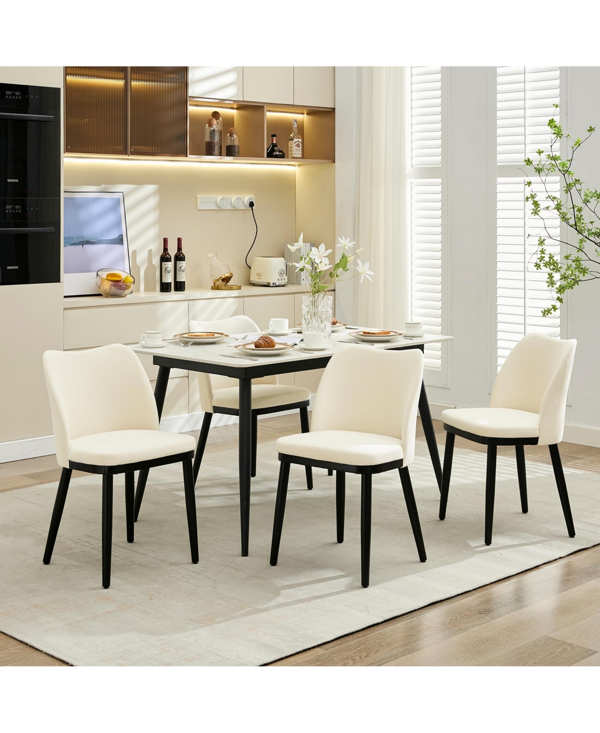 Click here for gaomon Dining Chairs Set of 4: Upholstered Fabric... prices